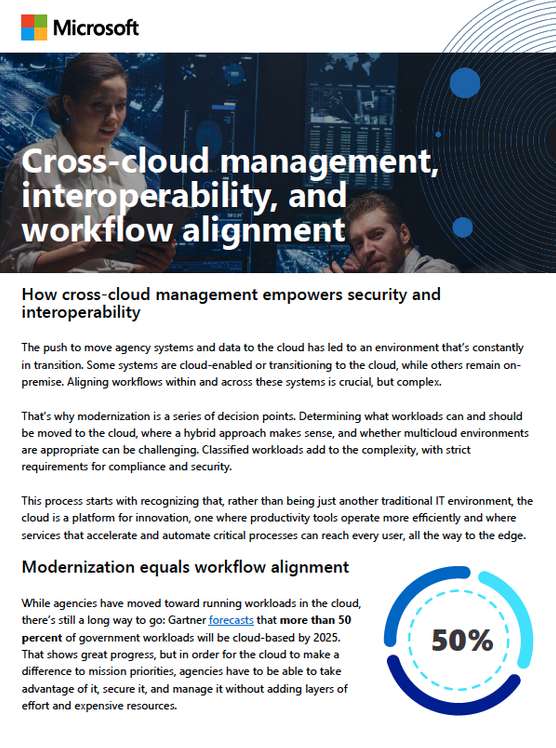 CROSS-CLOUD MANAGEMENT, INTEROPERABILITY, AND WORKFLOW ALIGNMENT | Brought to you by Microsoft