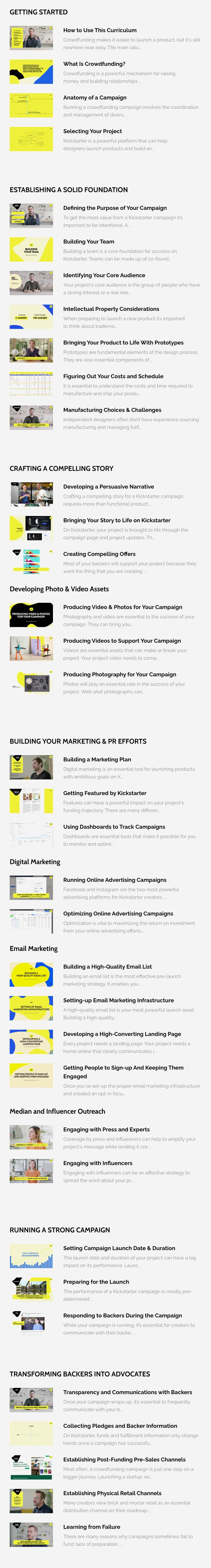 Kickstarter Masterclass by Launch Studio