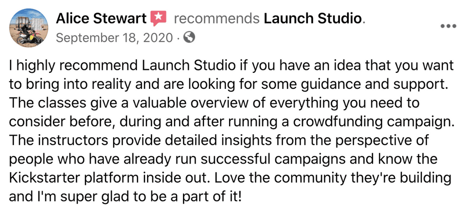 Kickstarter Masterclass by Launch Studio