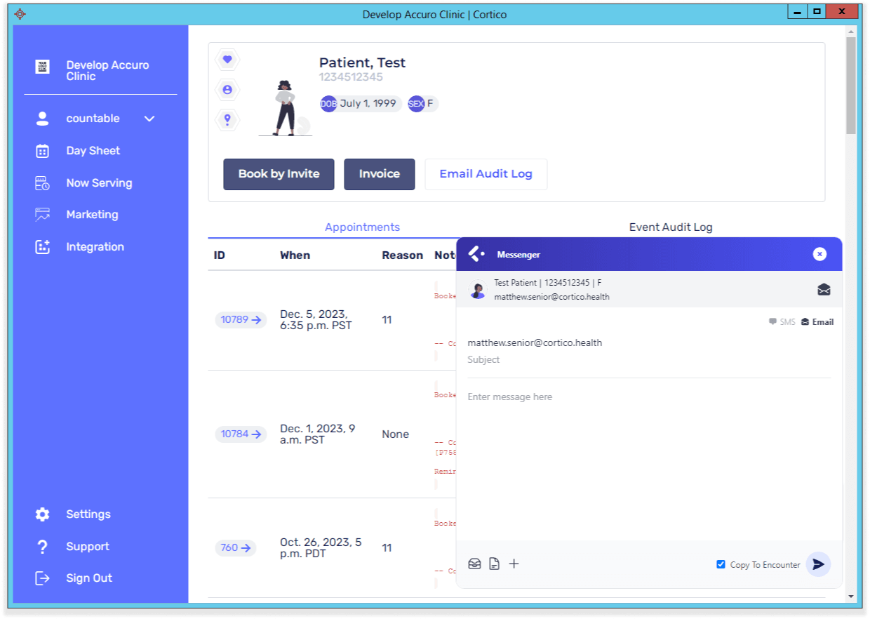 Practice Management Software for Accuro EMR | Cortico Health