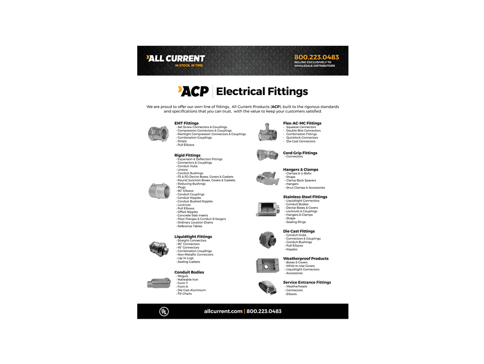 ACP Grounding Electrical Fittings | All Current