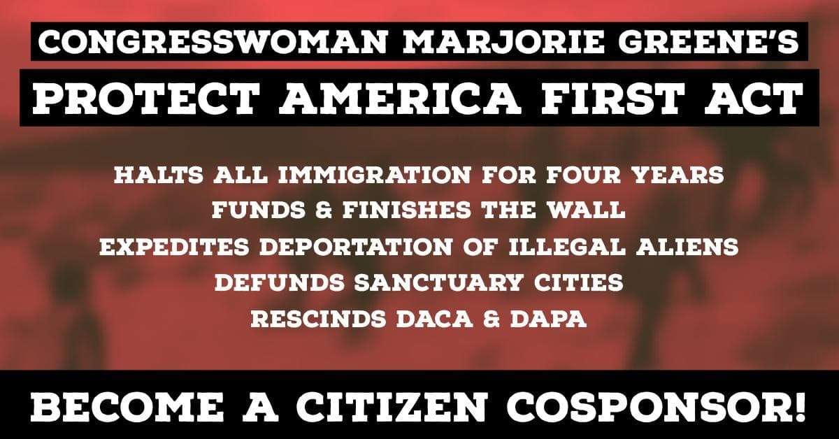 BECOME A CITIZEN COSPONSOR TO PROTECT AMERICA FIRST!