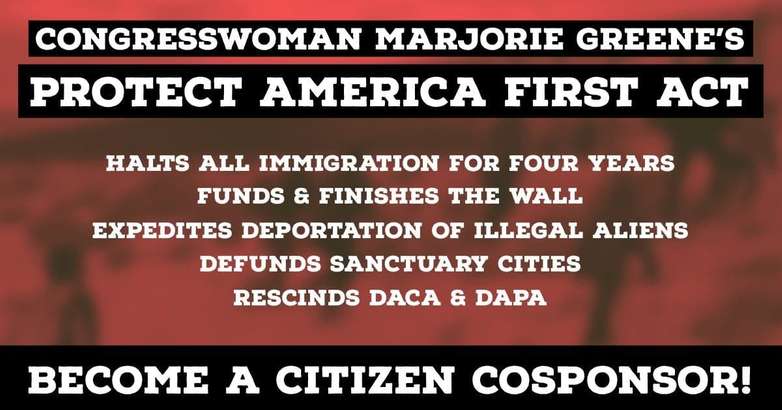 BECOME A CITIZEN COSPONSOR TO PROTECT AMERICA FIRST!