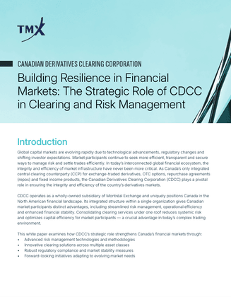 Canadian Derivatives Clearing Corporation - CDCC Overview