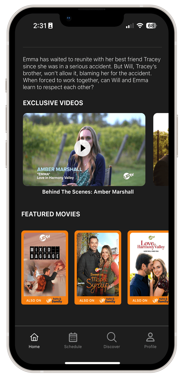 Download the FREE My UPtv app for iOS and Android