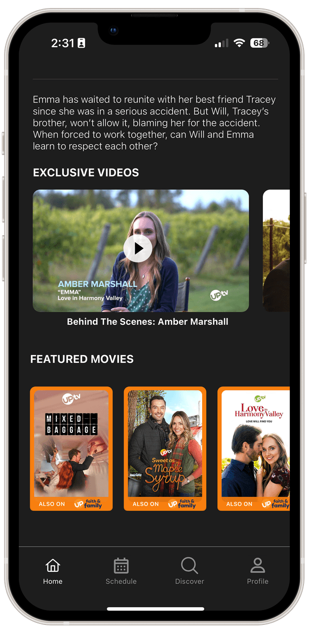 Download the FREE My UPtv app for iOS and Android