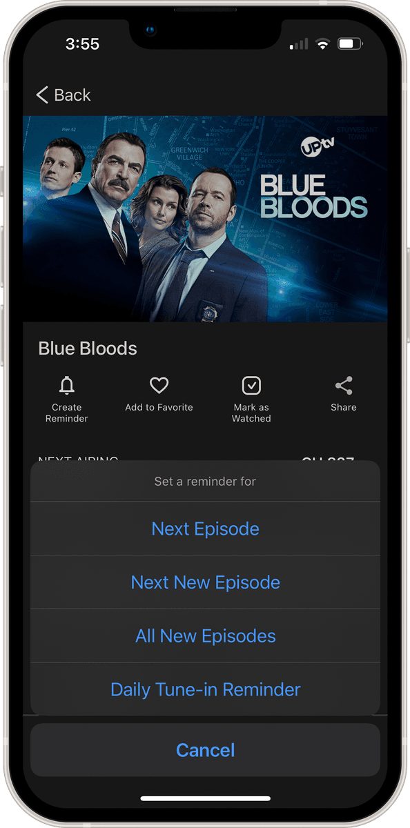 Download the FREE My UPtv app for iOS and Android