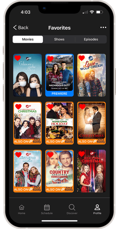 Download the FREE My UPtv app for iOS and Android