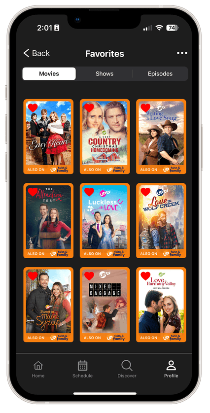 Download the FREE My UPtv app for iOS and Android