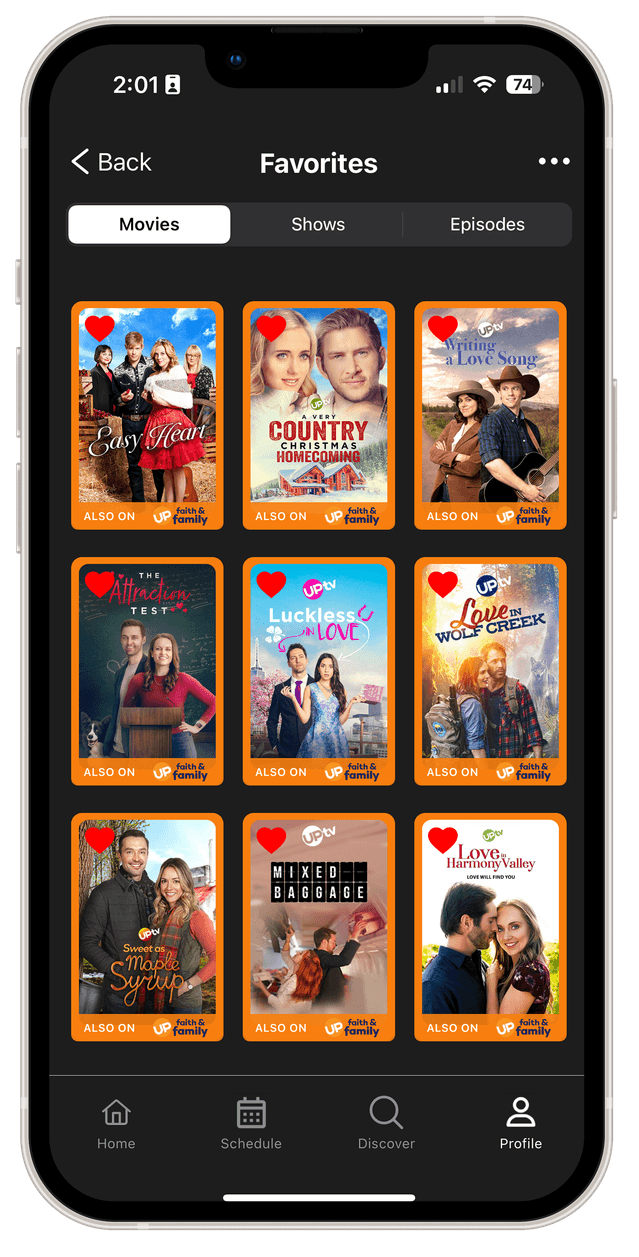 Download the FREE My UPtv app for iOS and Android