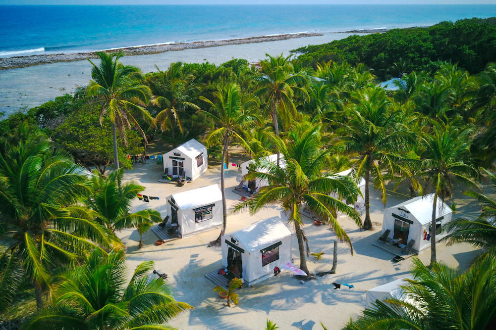 Located on Southwest Caye in the middle of a protected Marine Reserve ...