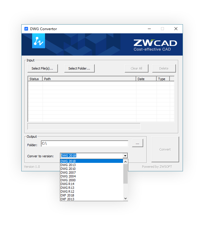 ZWCAD DWG Converter | ZWSOFT