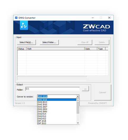 ZWCAD DWG Converter | ZWSOFT