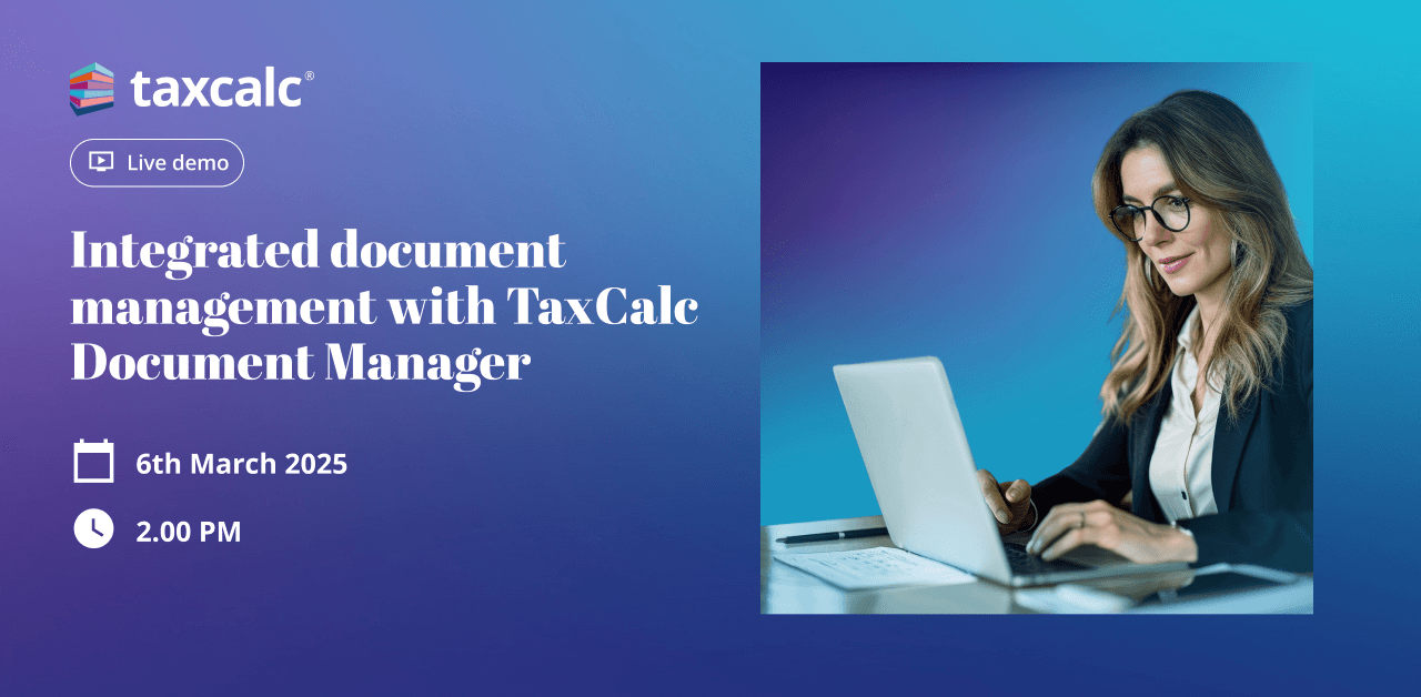 Webinar: Integrated document management with TaxCalc and SmartVault