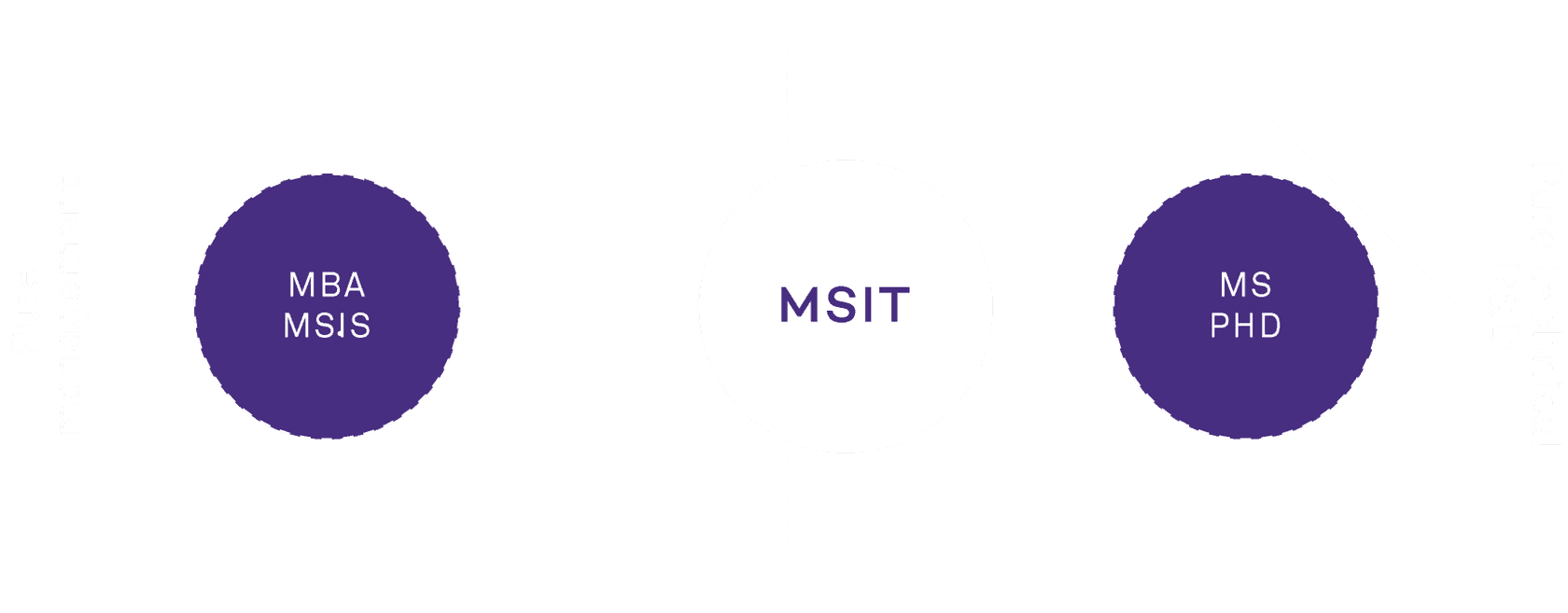 unique 70 / 30 blend of technology and business coursework