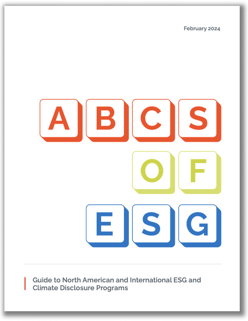Access your FREE guide to ESG and climate disclosure programs here
