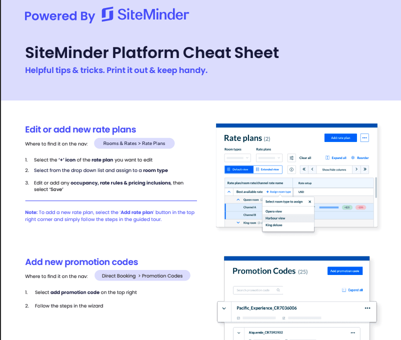 SiteMinder. Take your hotel to the next level.
