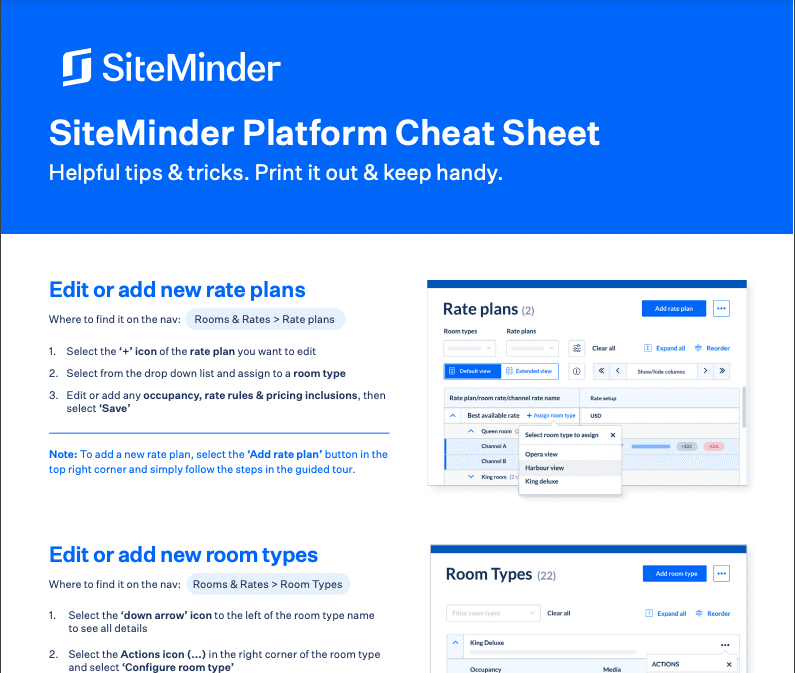 SiteMinder. Take your hotel to the next level.