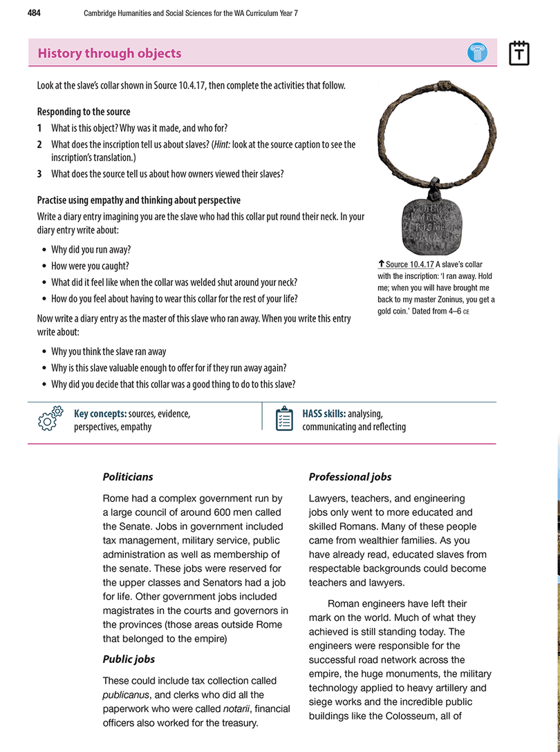 Cambridge Humanities and Social Science for the WA Curriculum