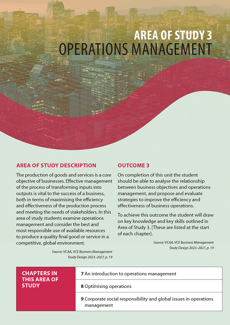 Cambridge VCE Business Management