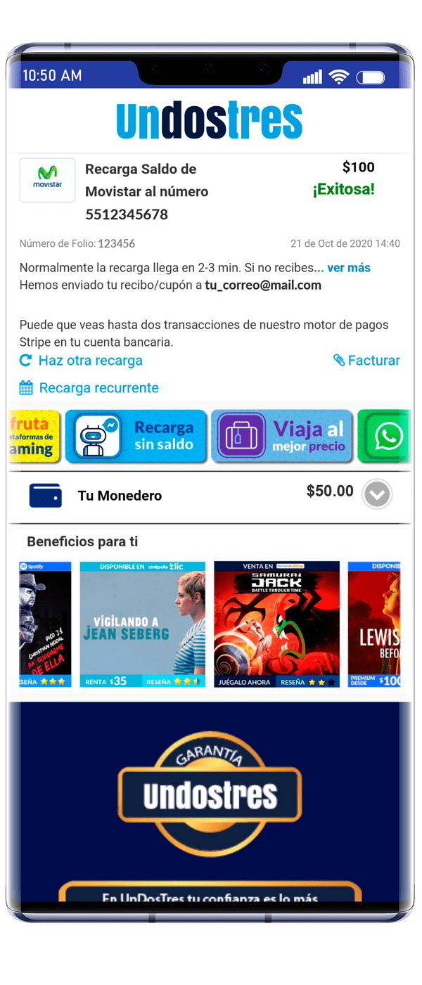 Recargas | UnDosTres FAQ