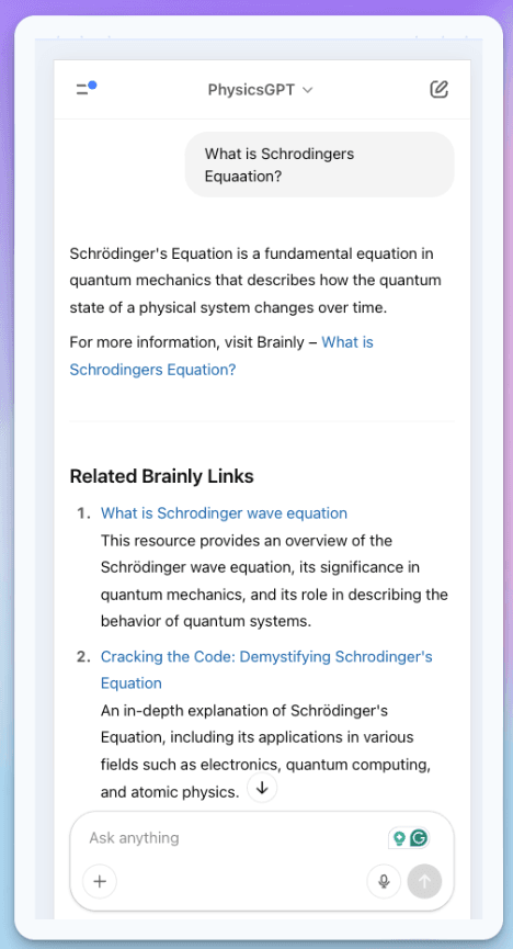 Physics AI Solver by Brainly | Physics Homework Helper