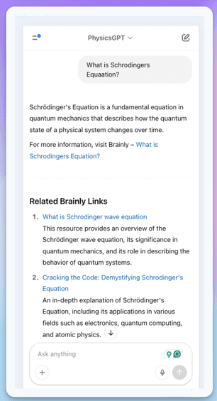 Physics AI Solver by Brainly | Physics Homework Helper