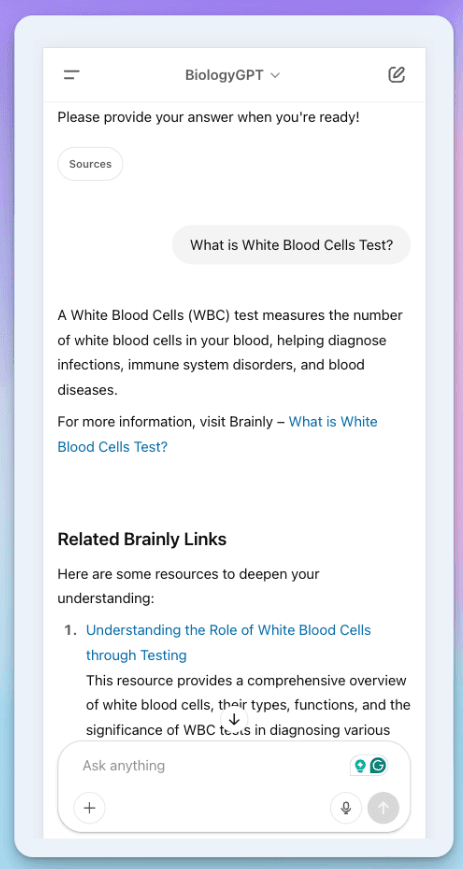Biology AI Solver by Brainly | Biology Homework Helper