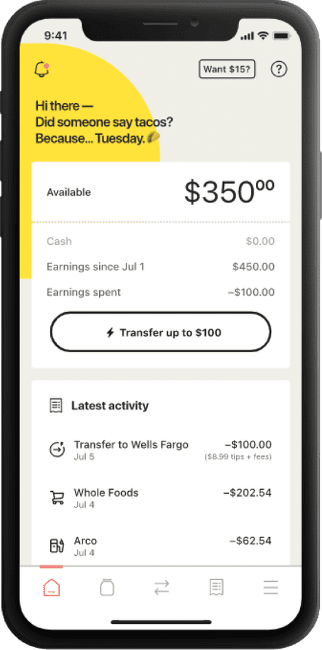 EarnIn | You worked today. Get paid today