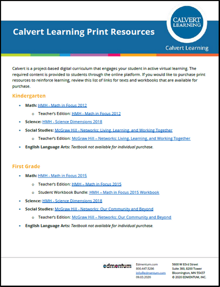 Calvert Learning | Getting Started