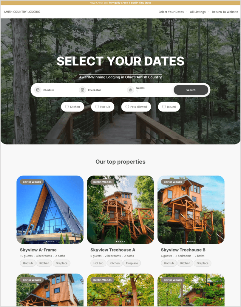 Hostaway Direct Booking Website Builder