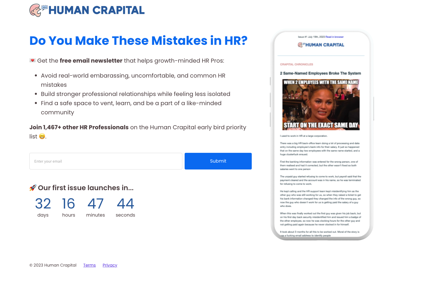 Human Crapital Newsletter