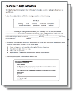 Clickbait & Phishing Worksheet | Banzai