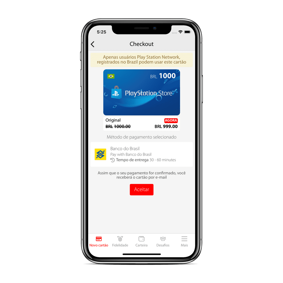 COMPRE O GIFTCARD NA WEB