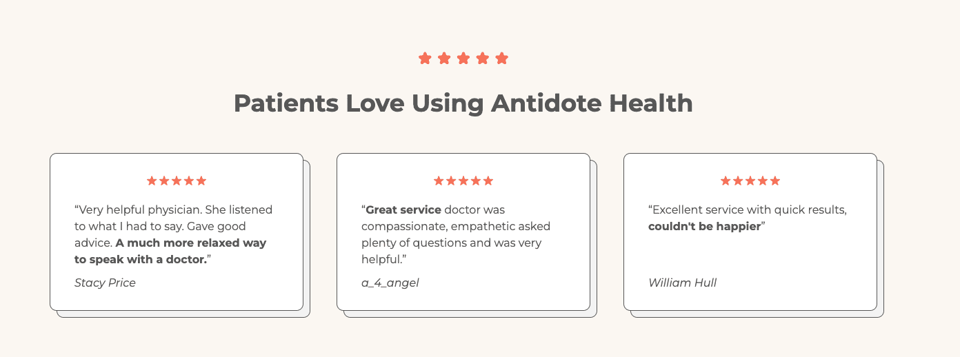 Antidote Health | Online Doctor Appointments