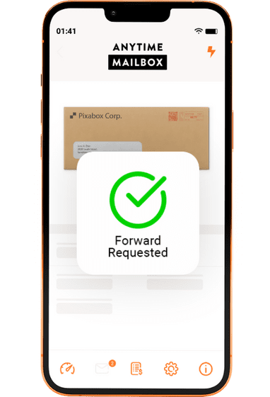 manage postal mail from app or web portal