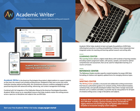 APA | Academic Writer Institutional Trial