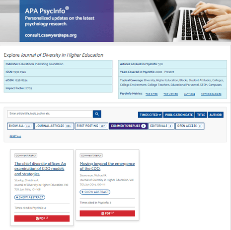 APA PsycInfo® research services