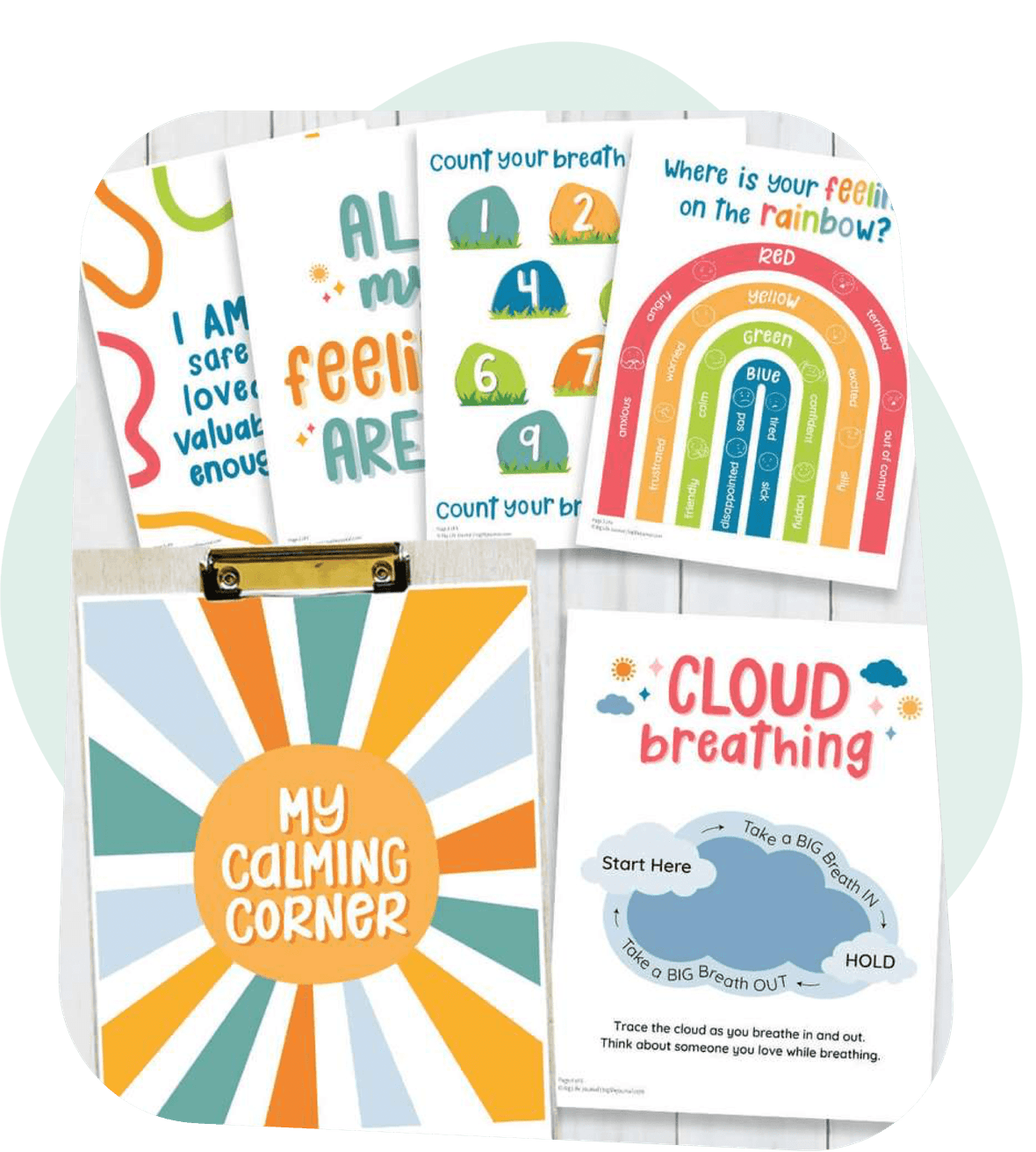 Download the "Calming Corner Collection" printable and start today!