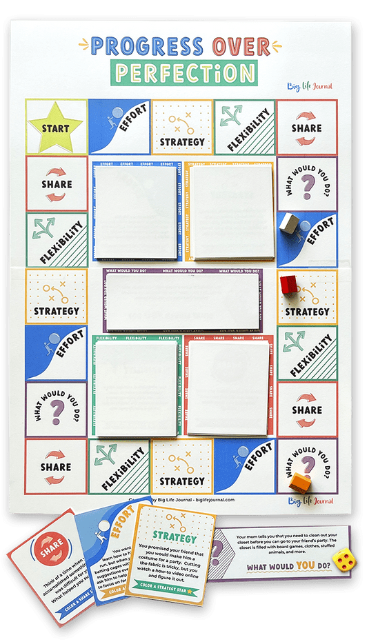 Promote a growth mindset in your child with this printable board game.