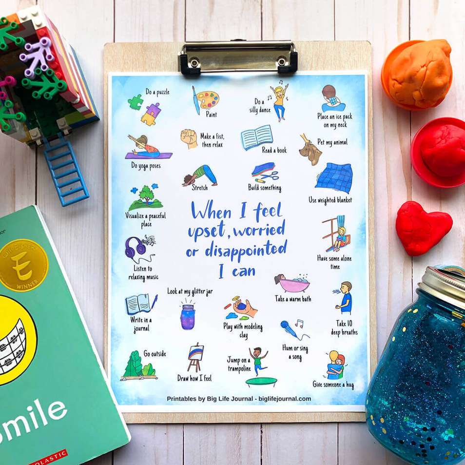 Calming Strategies for Kids Printable Poster from Big Life Journal