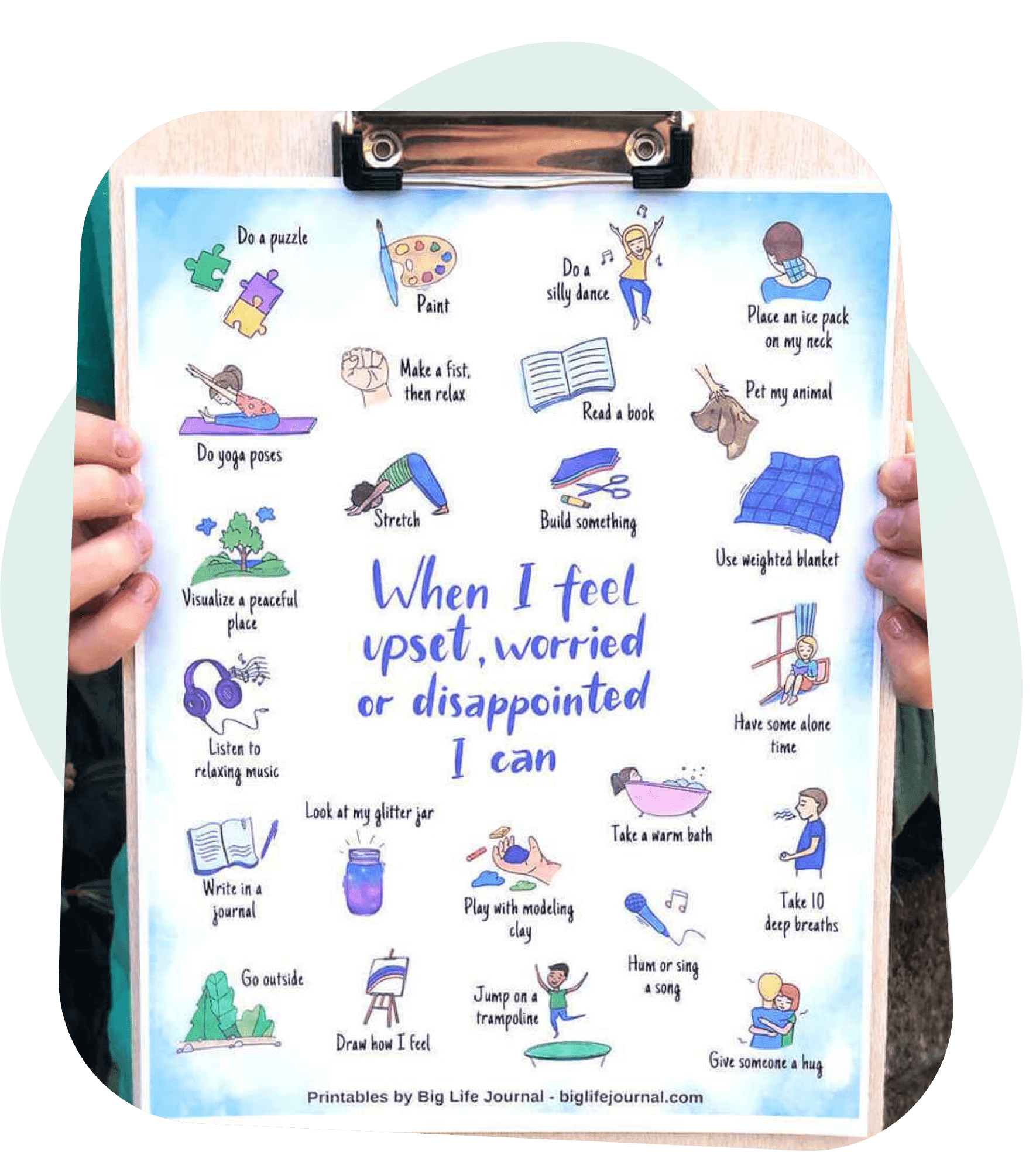 Download the "Calming Strategies for Kids" printable and start today!