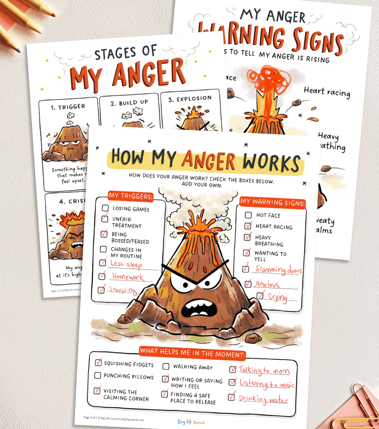 My Anger Warning Signs by Big Life Journal