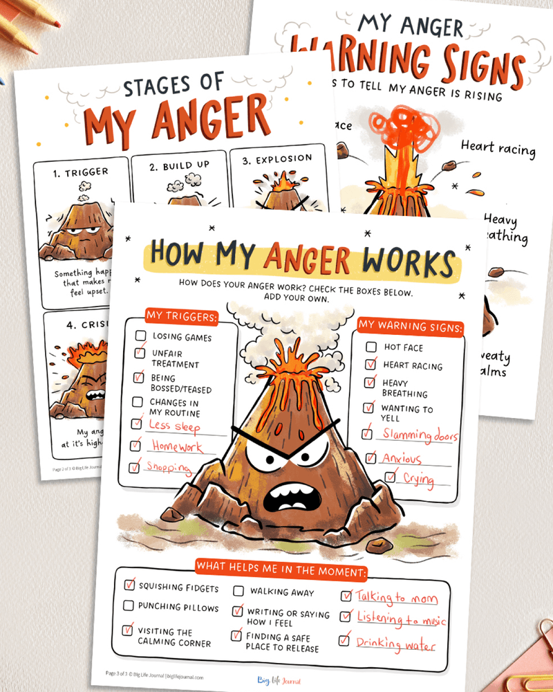 My Anger Warning Signs by Big Life Journal