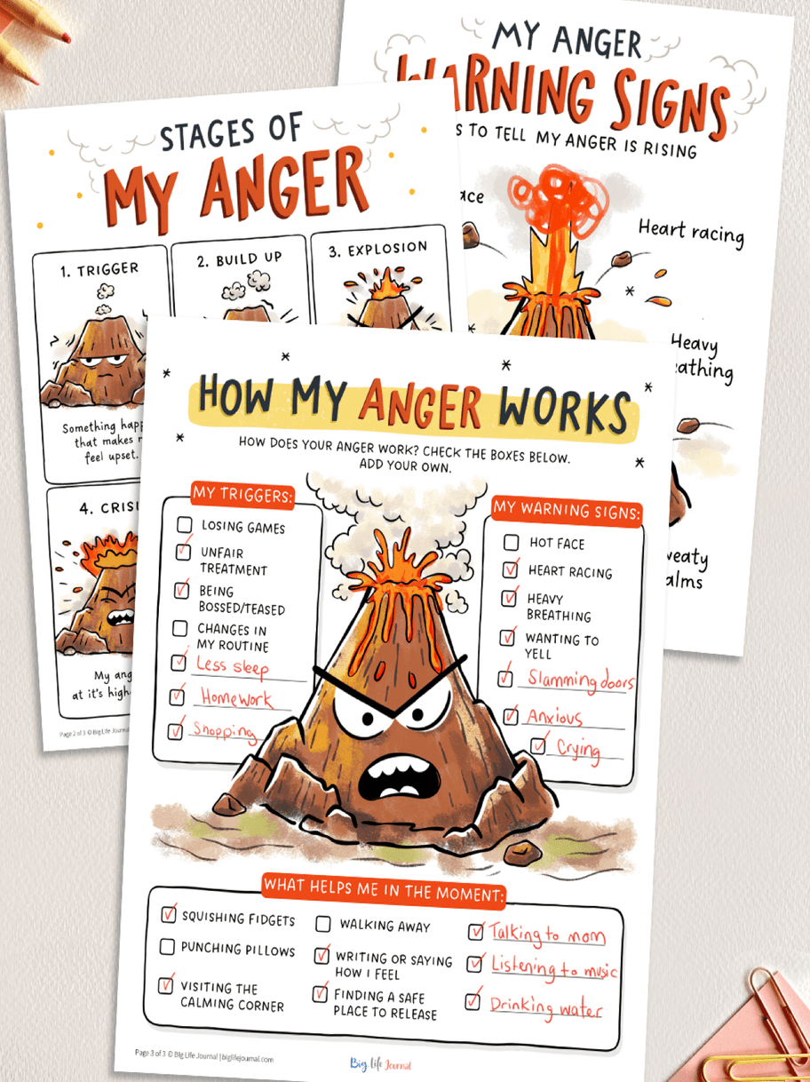 My Anger Warning Signs by Big Life Journal