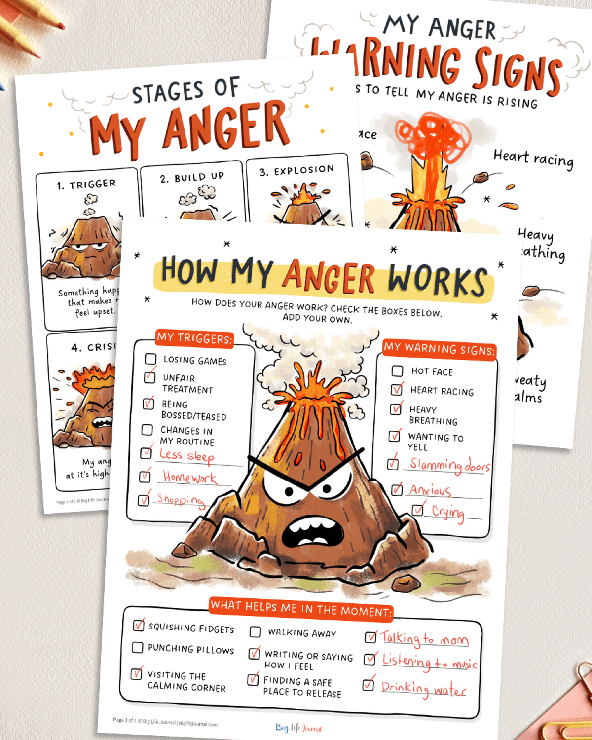 My Anger Warning Signs by Big Life Journal
