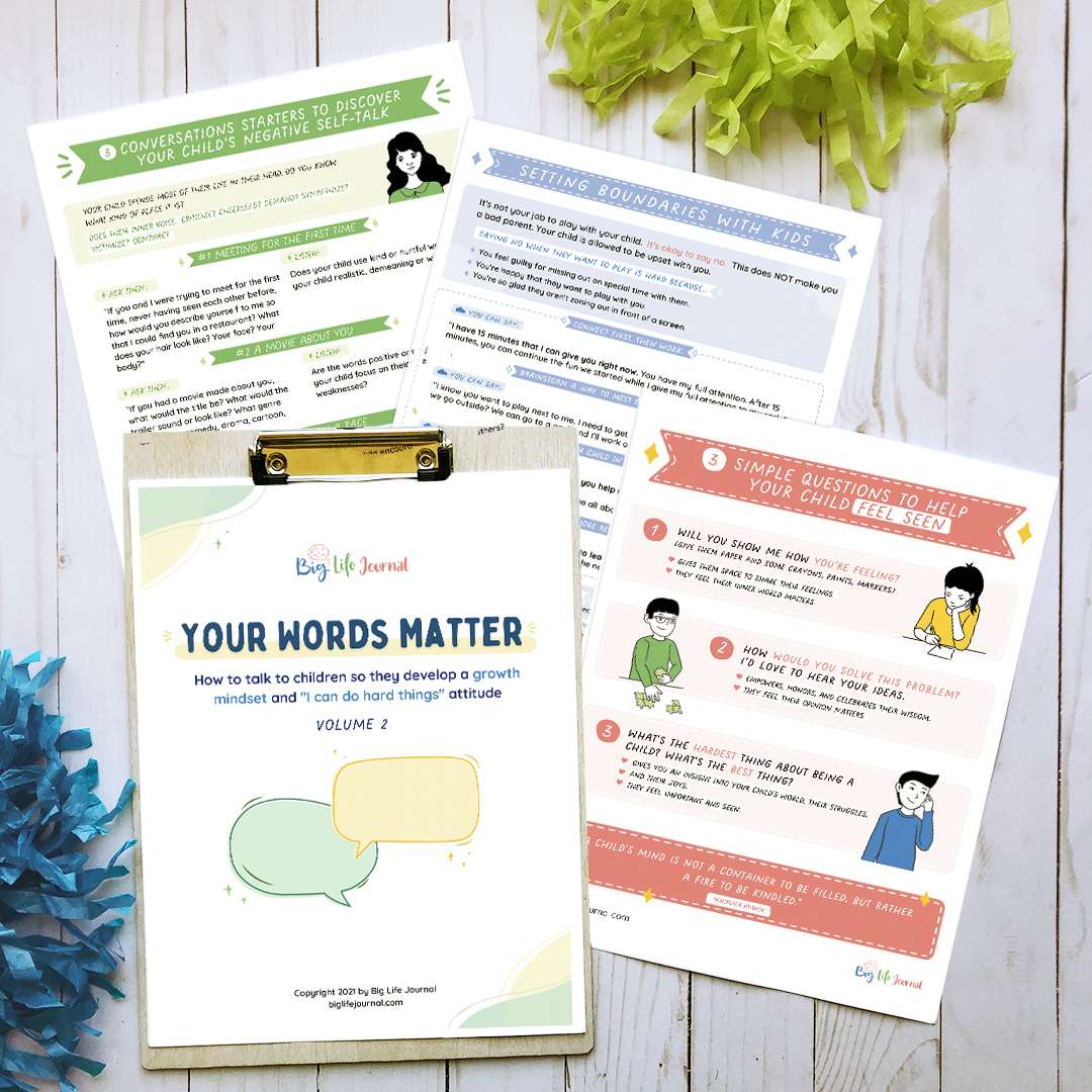 Your Words Matter Printable Kit from Big Life Journal