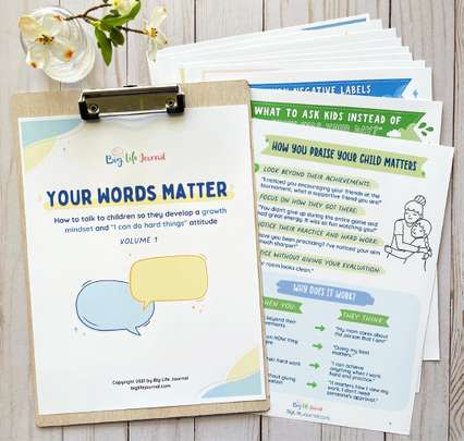 Your Words Matter Printable Kit from Big Life Journal