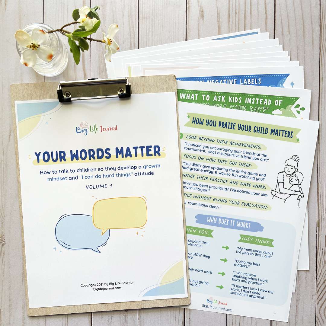 Your Words Matter Printable Kit from Big Life Journal
