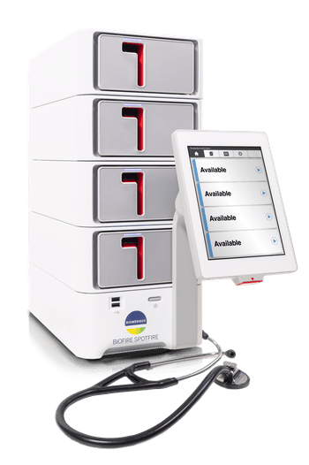 The new BIOFIRE® SPOTFIRE® Respiratory (R) Panel on the new BIOFIRE ...